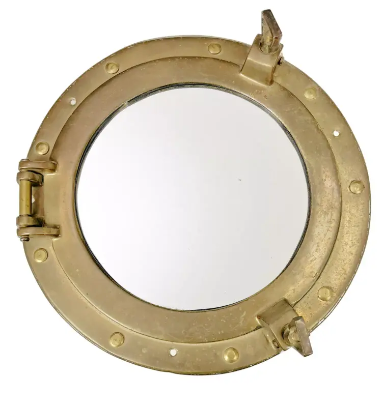 Antique Brass Heavy-Cast Ship Porthole Window - Nautical Maritime ...