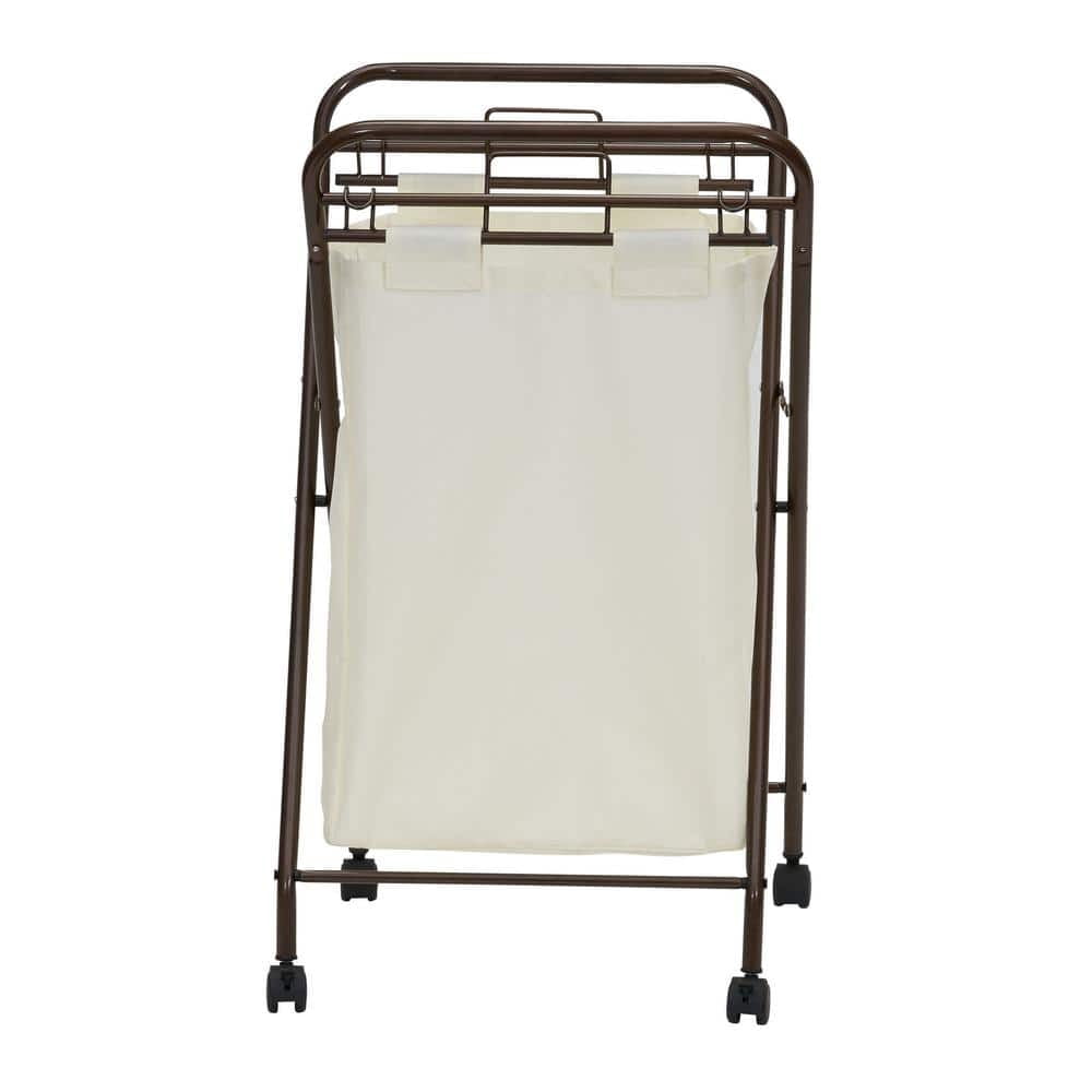Antique Bronze 2 Load Capacity Rolling Laundry Hamper - Walmart.com