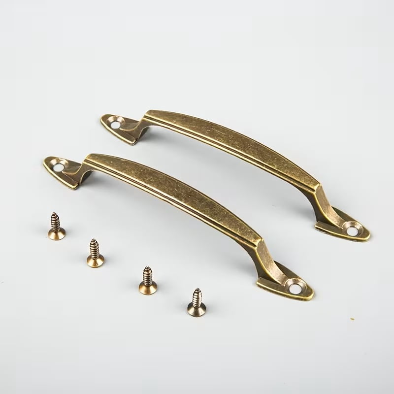 Antique Bronze Cabinet Handles - 2 Pieces Vintage Style Solid Zinc ...