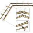 Antique Bronze Double Corner Window Curtain Rods with Aluminum End Cap ...