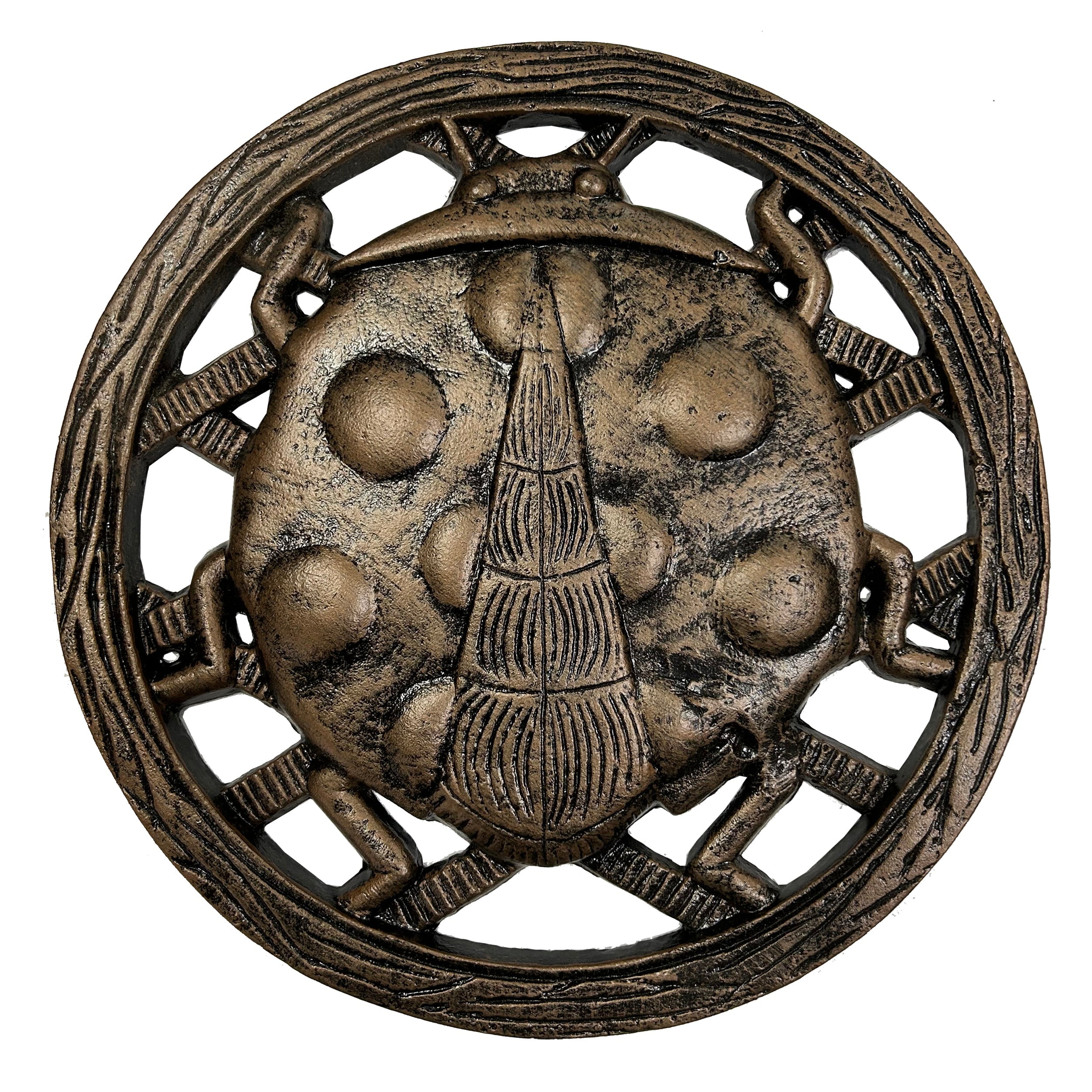 Antique Bronze Metal Stepping Stone Lady Bug - Cast Aluminum - Walmart.com