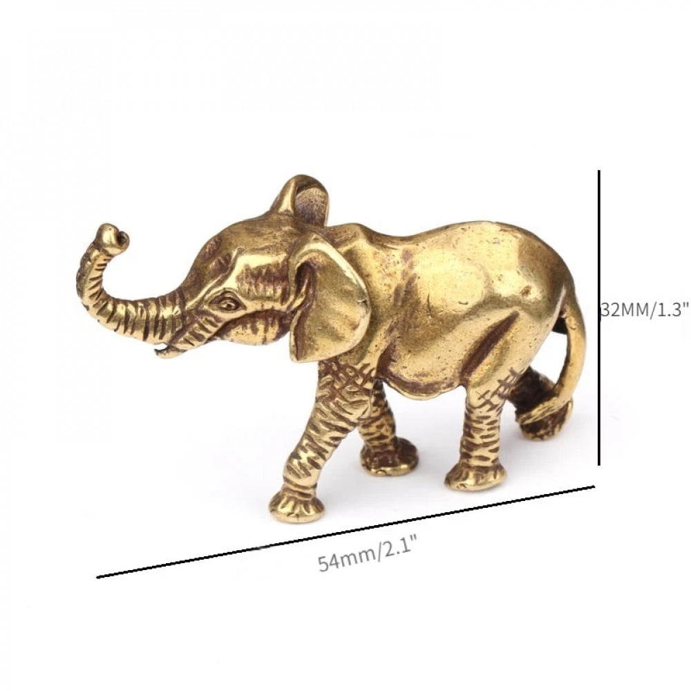 Antique Bronze Minature Elephant Figurines Tea Pet Table Ornament ...