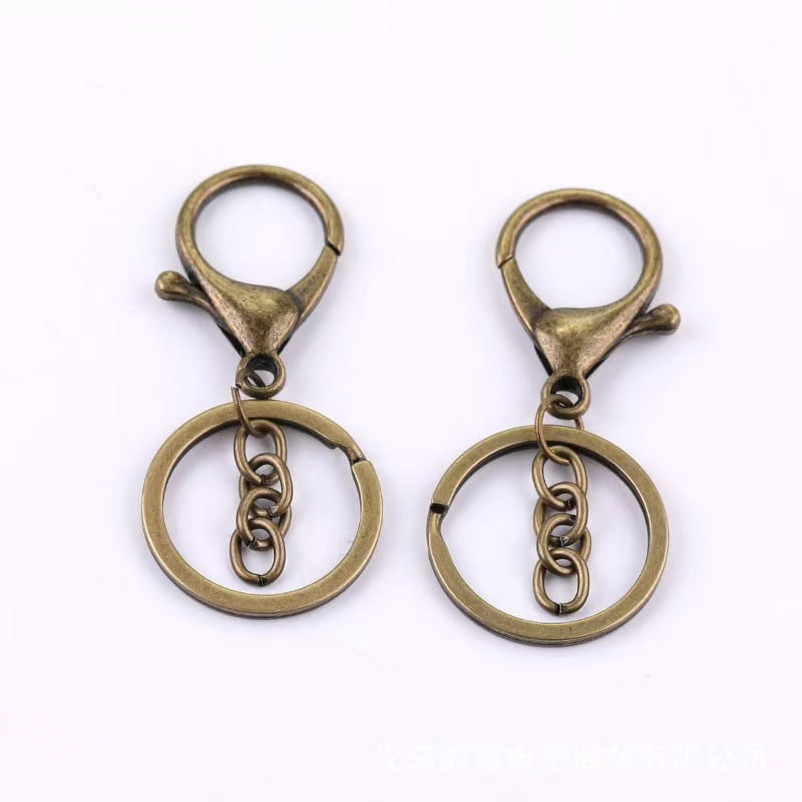 Antique Bronze Swivel Lobster Clasp Keychain Set - DIY Key Rings for ...