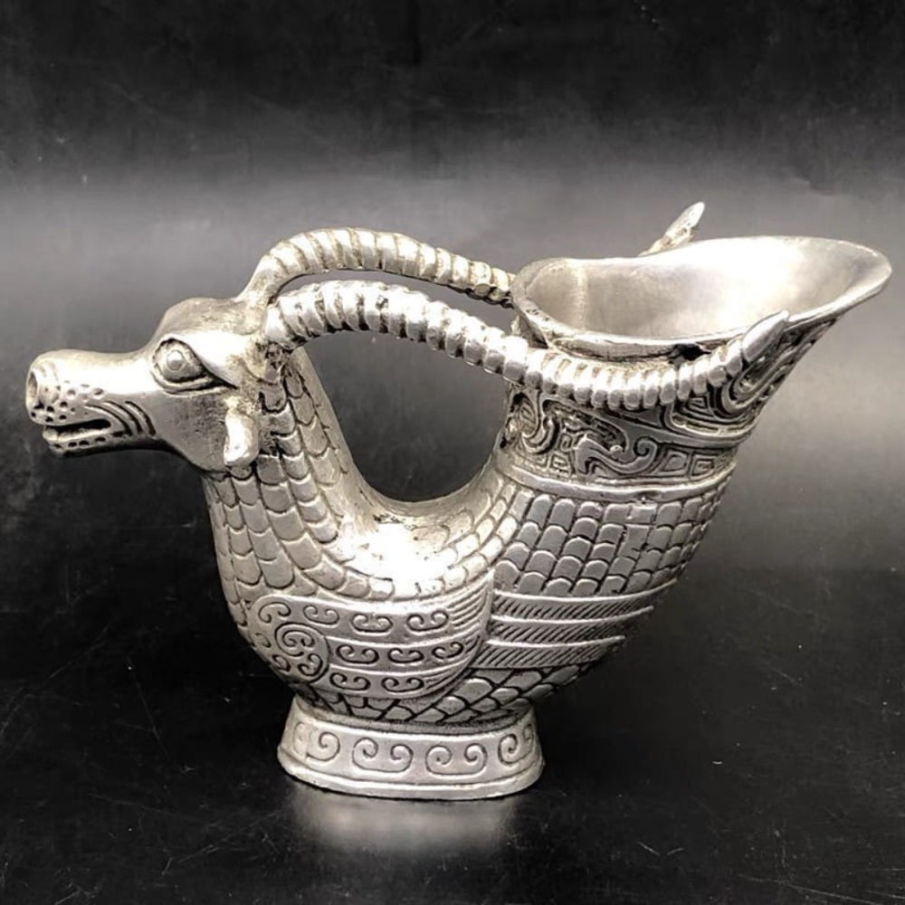 Antique Bronze Ware Twelve Zodiac Croissant Cups Daqing Qianlong Year ...