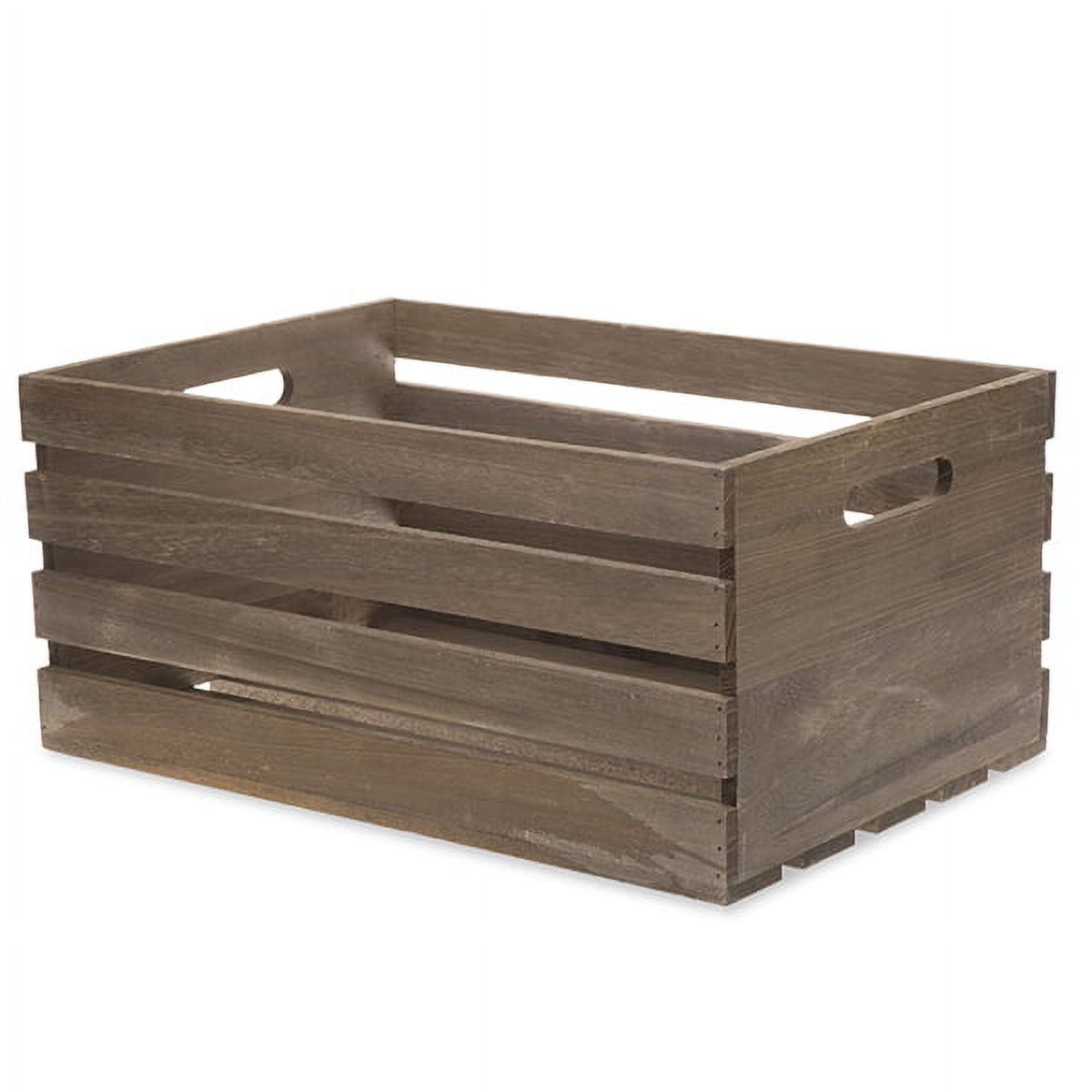 Antique Brown Storage Crate with In-Handles - Extra Large 19in ...