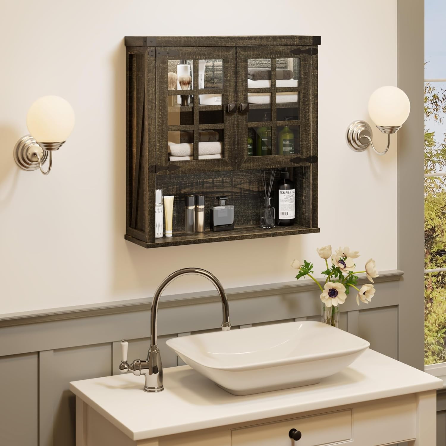 Shabby chic bathroom wall cabinet store