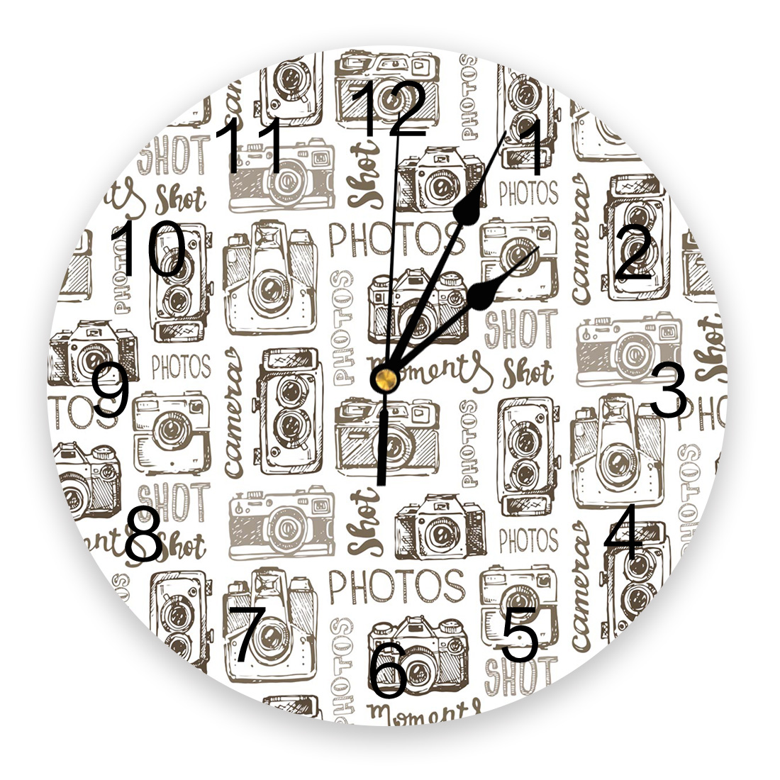 Antique Camera Art Retro Wall Clock rative for Living Room Kitchen ...