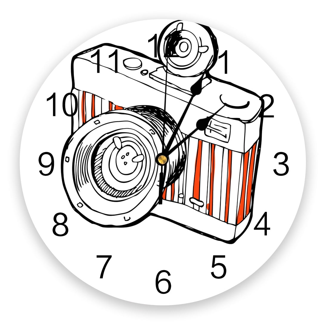 Antique Camera Art Retro Wall Clock rative for Living Room Kitchen ...