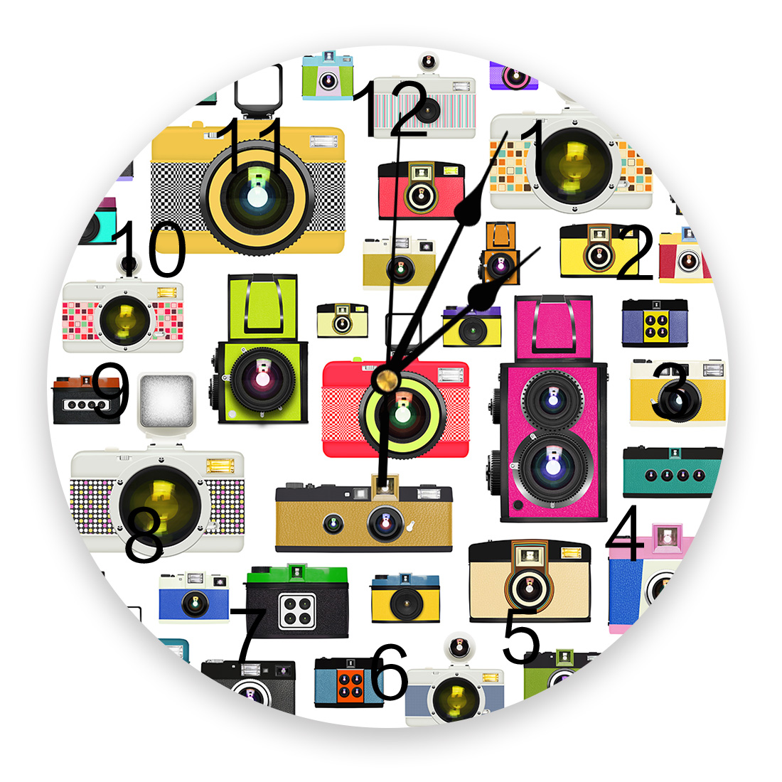 Antique Camera Art Retro Wall Clock rative for Living Room Kitchen ...