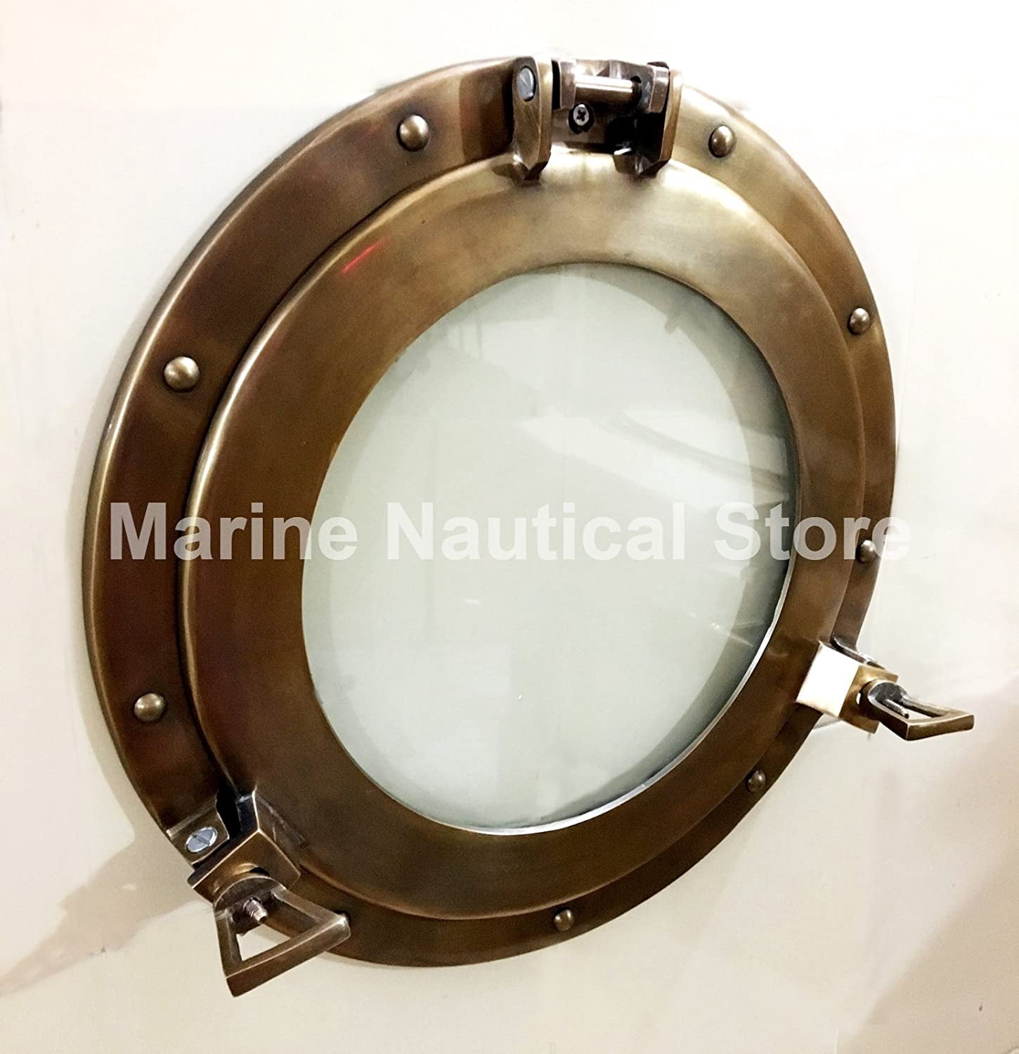 Antique Canal Boat Porthole-Window Ship Round Glass Wall Decor Porthole ...