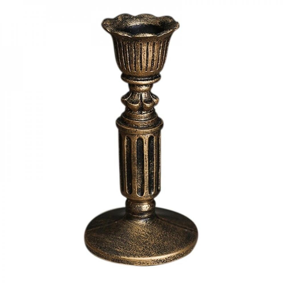 Antique Candlestick Resin Candle Holder Photo Props Retro Candle Holder ...