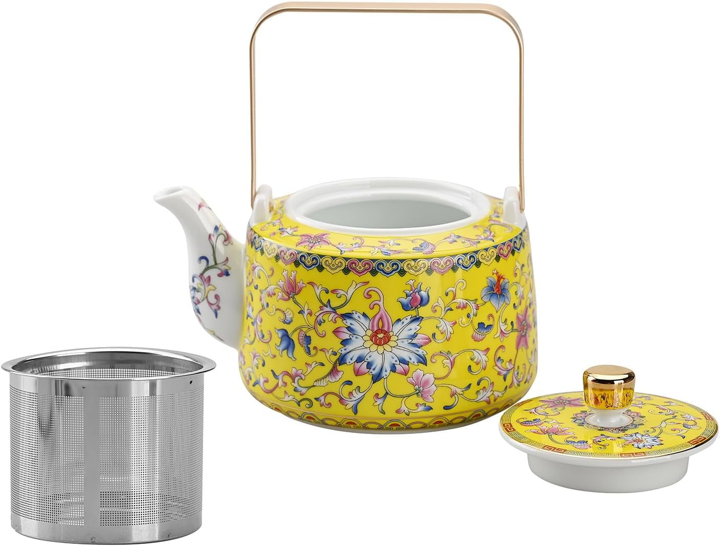 Antique Ceramic Teapot Coffee Pot with Infuser, 400ml (1-2 cups) Small ...