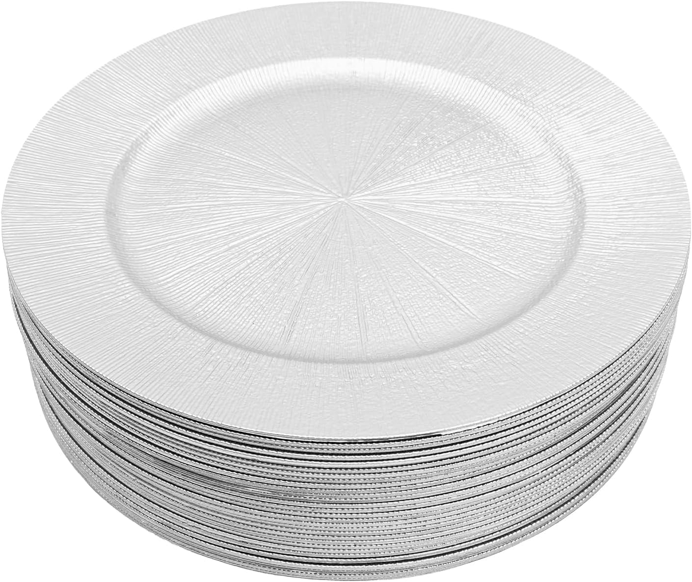 Antique Charger Plates Set, 50 Pcs 13in Plastic Embossed Dinner Plate ...