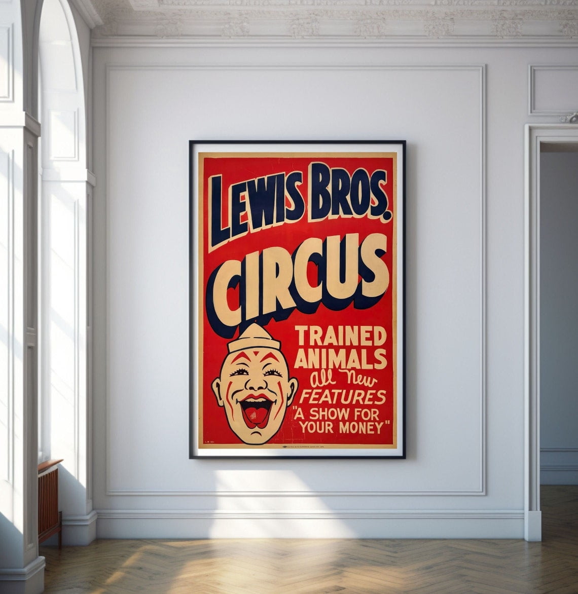 Antique Circus Circus Illustration Vintage Circus Clown Lewis Bros Art ...