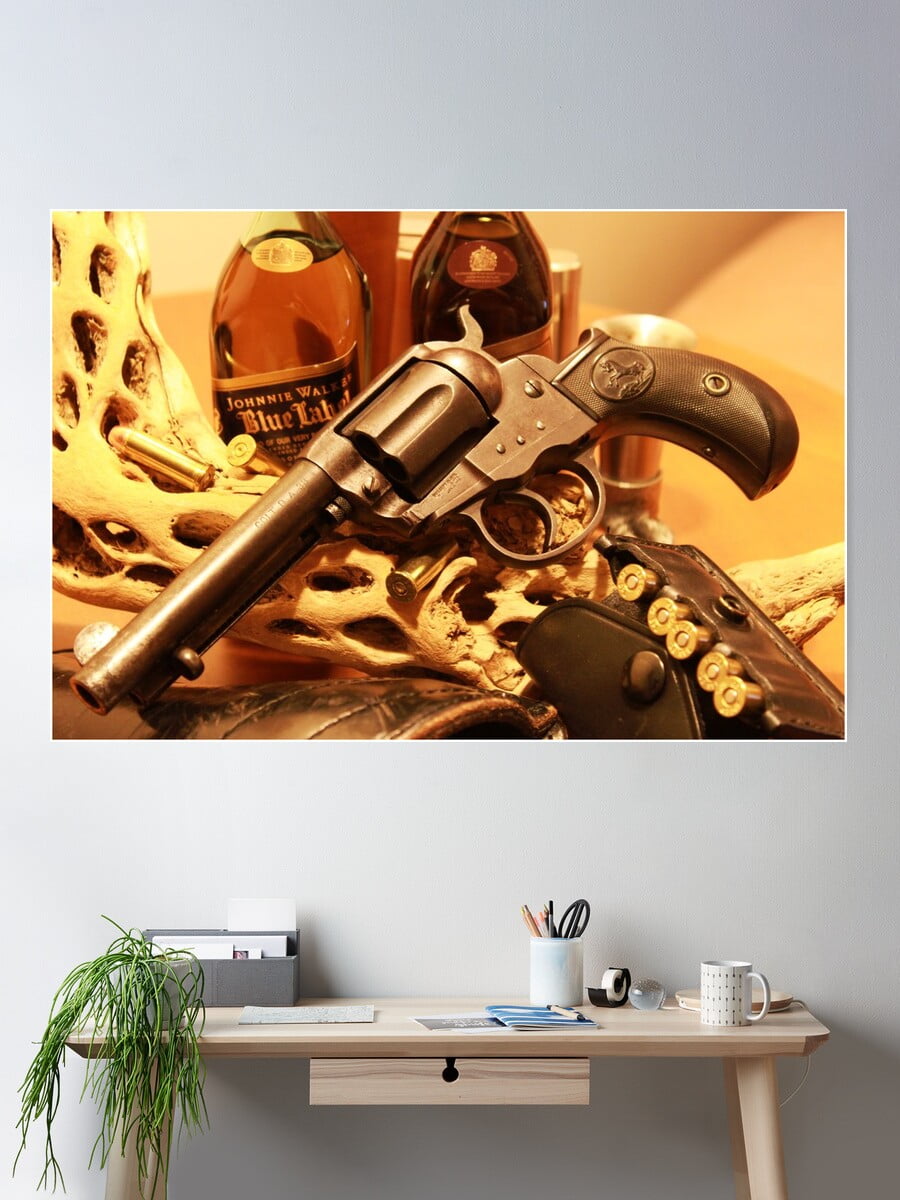 Antique Colt Lightning Revolver Photography Poster Wall Art, Modern ...