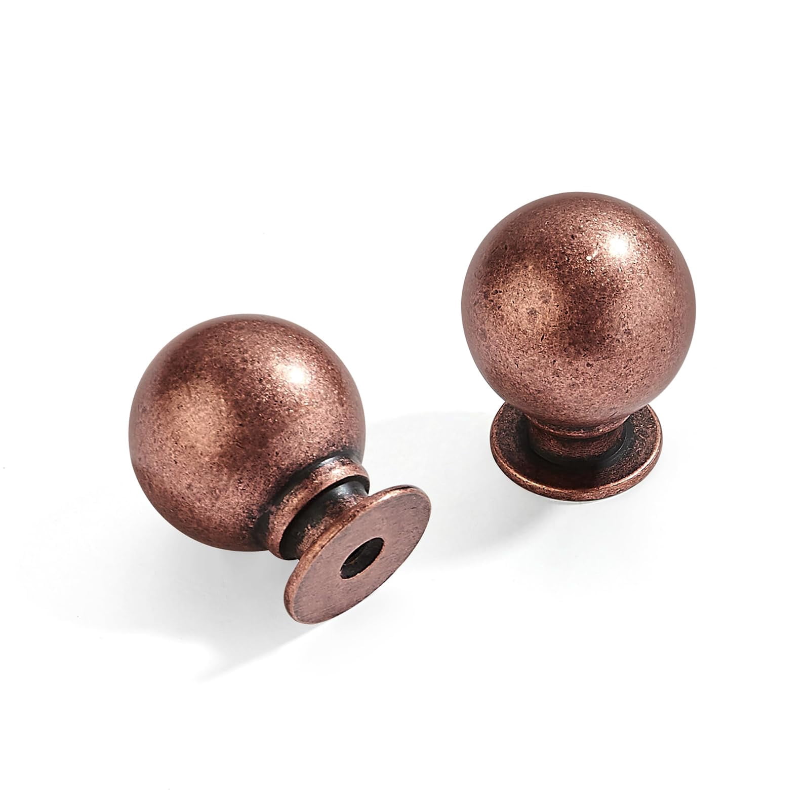 Antique Copper 1.1 Inch 10 Pack Cabinet Knobs Drawer Pulls - Walmart.com