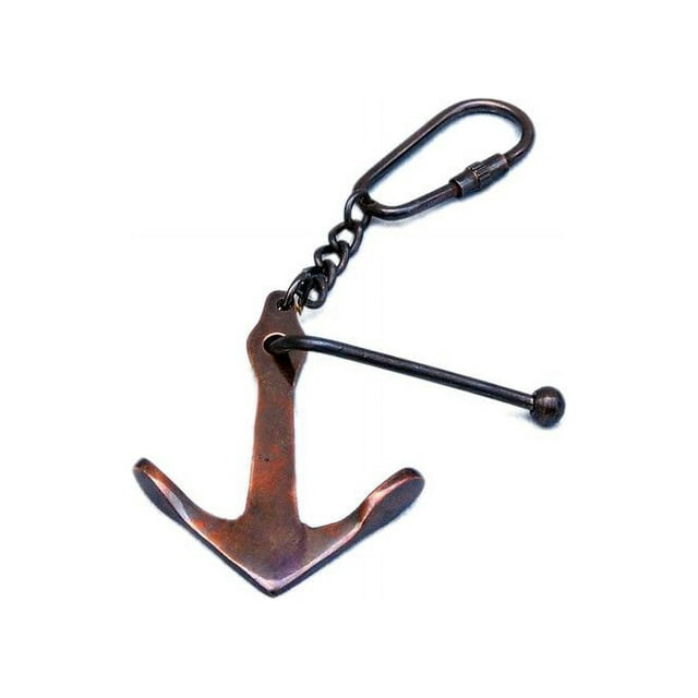 Antique Copper Admiralty Anchor Key Chain 6"" - Walmart.com