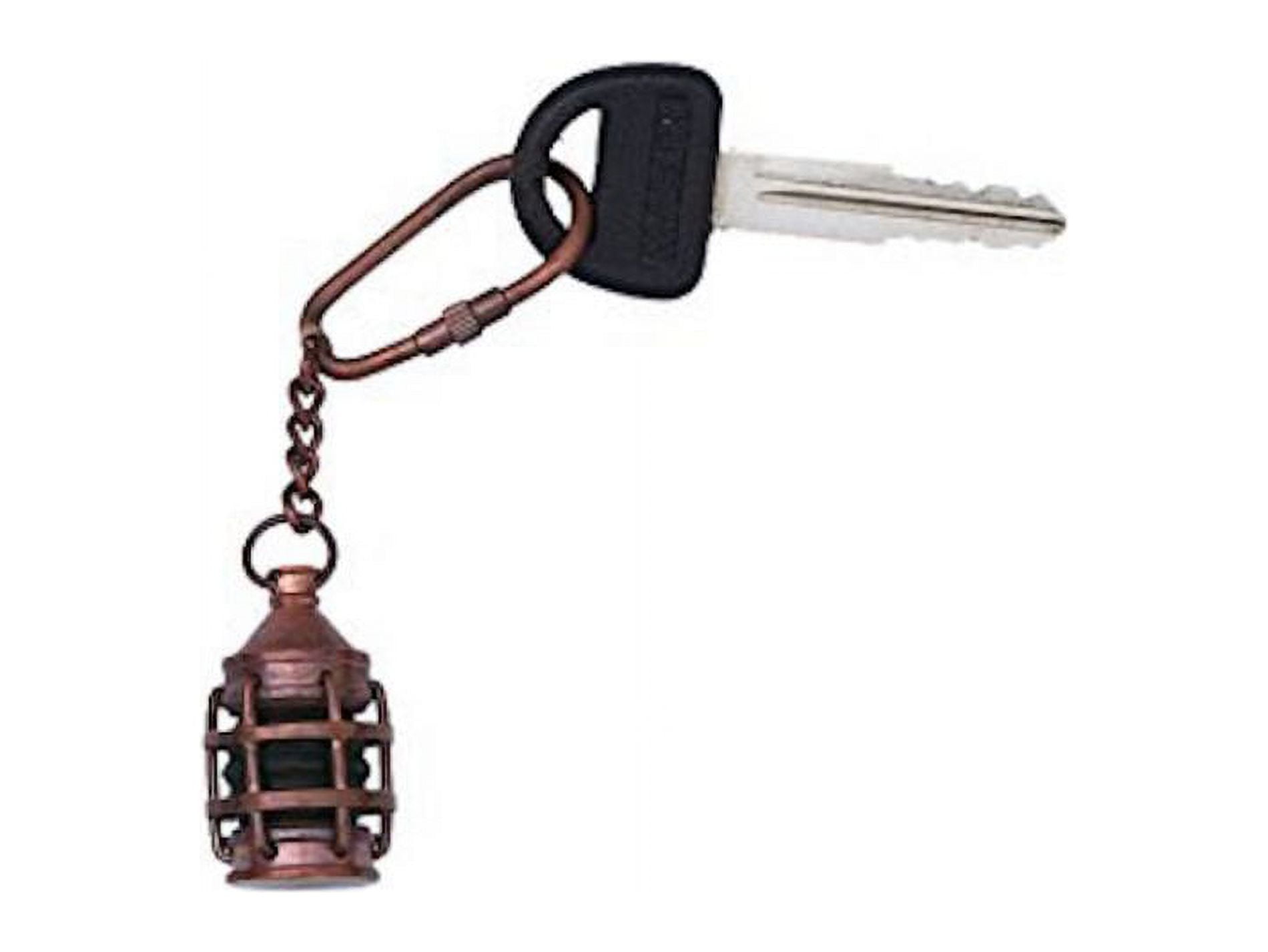 Antique Copper Anchor Green Lantern Key Chain 5"- Antique Copper Anchor ...