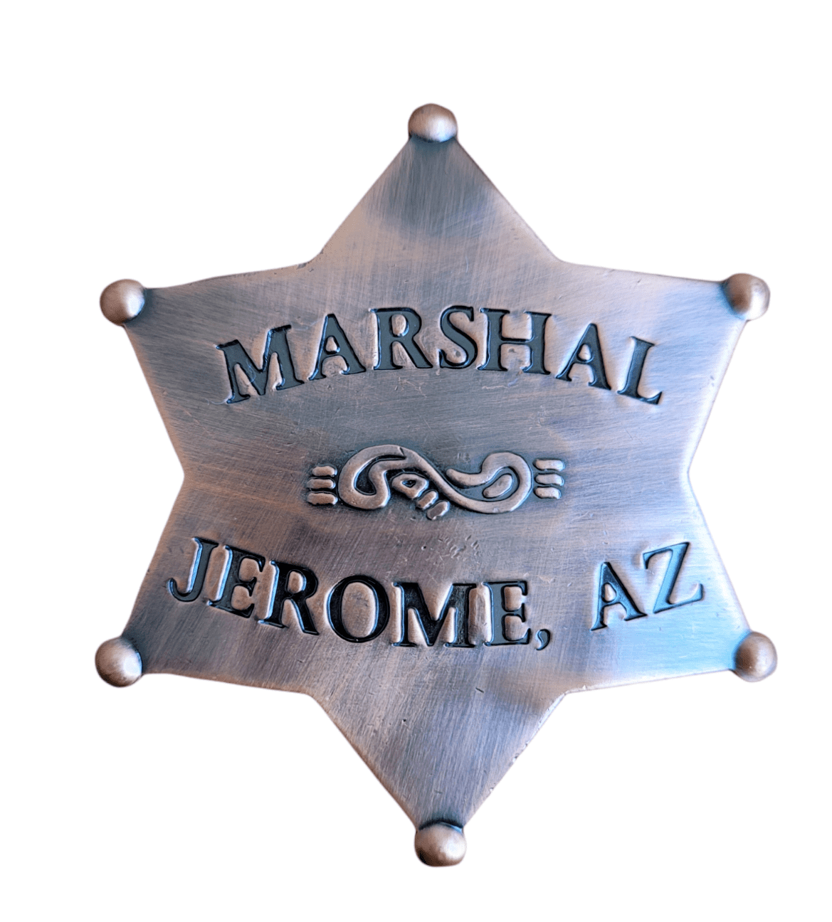 Antique Copper Finish Western Marshal Jerome Arizona AZ Badge Lapel Pin ...