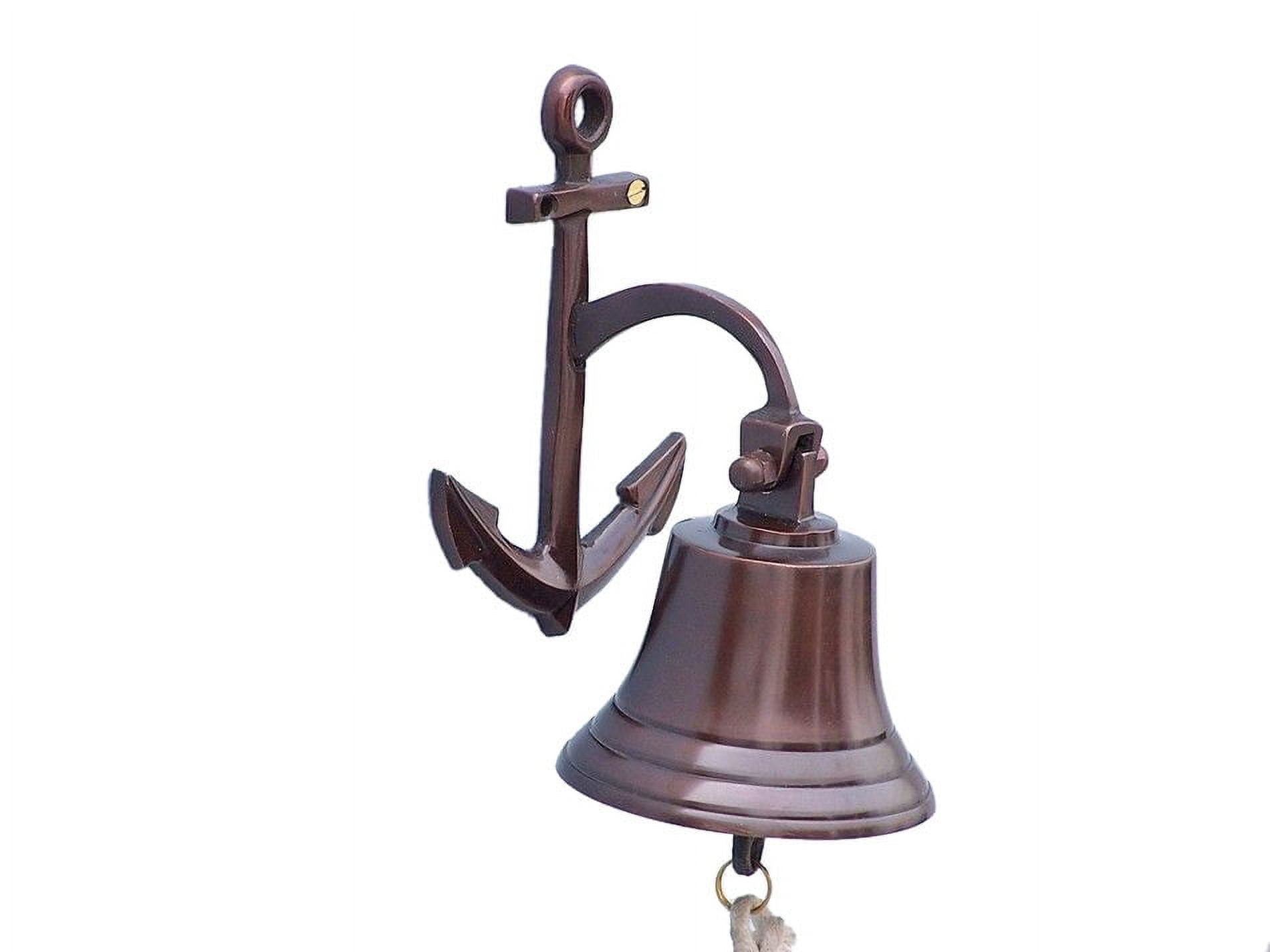 Antique Copper Hanging Anchor Bell 8"" - Walmart.com