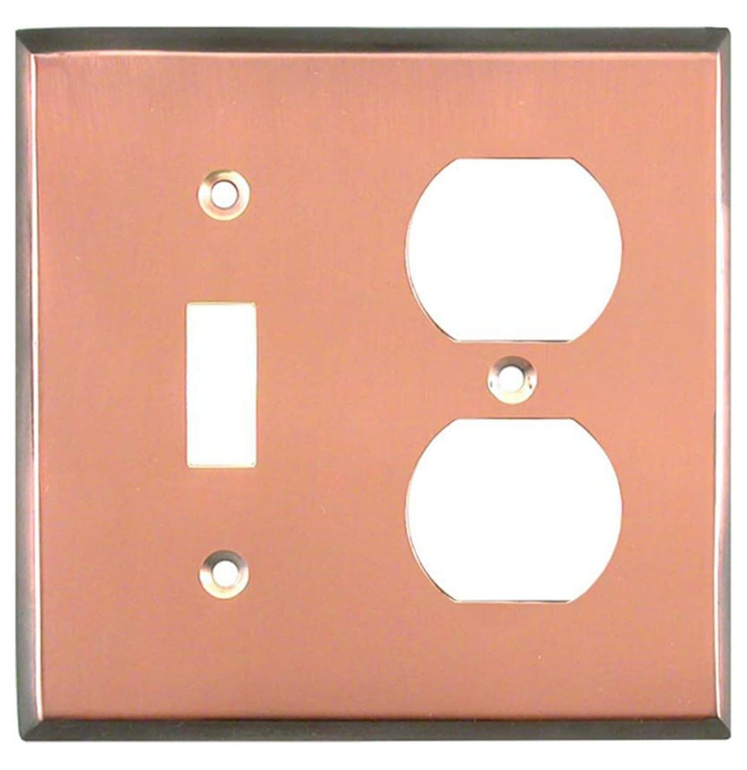 Antique Copper Outlet Wall Plate | 1 Toggle - 1 Duplex | 4.5" x 4.5 ...