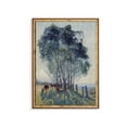 Antique Cows and Trees Rustic Farmhouse Landscape Poster Unframed Paper ...
