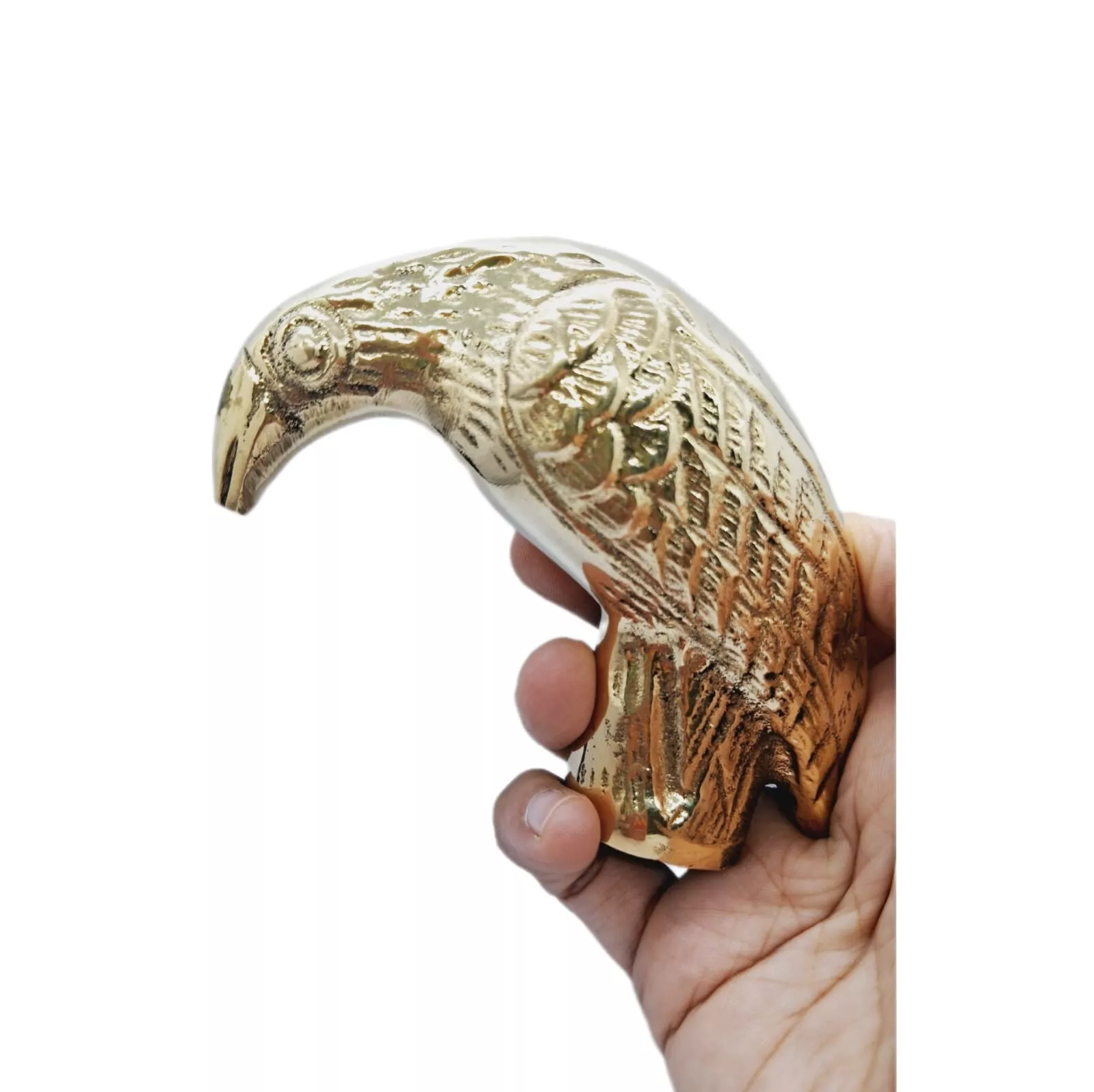Gold Crow Shape Handle for Walking Stick – Solid Brass, Vintage ...