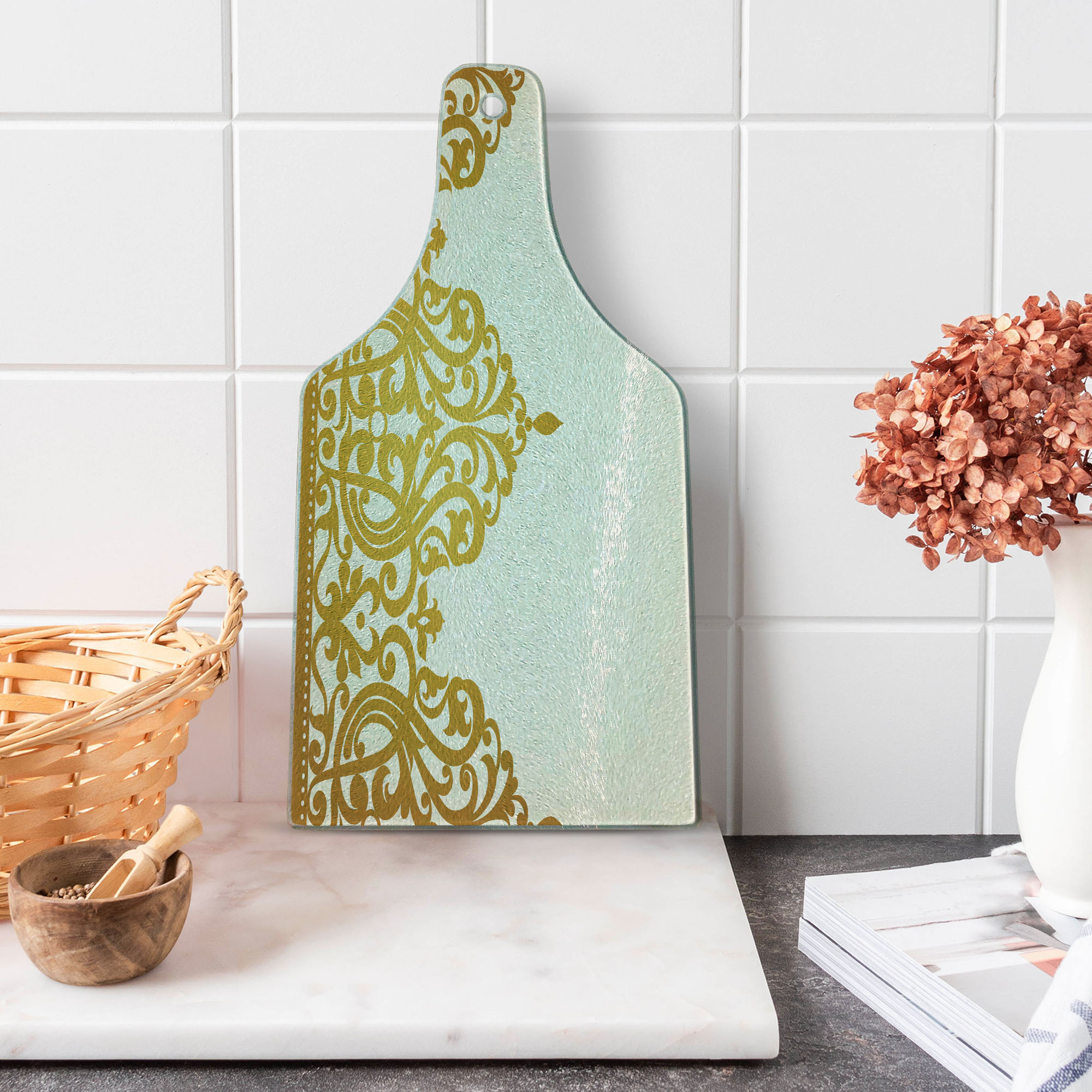 Antique Cutting Board, Victorian Style Medieval Motifs Classic Baroque ...