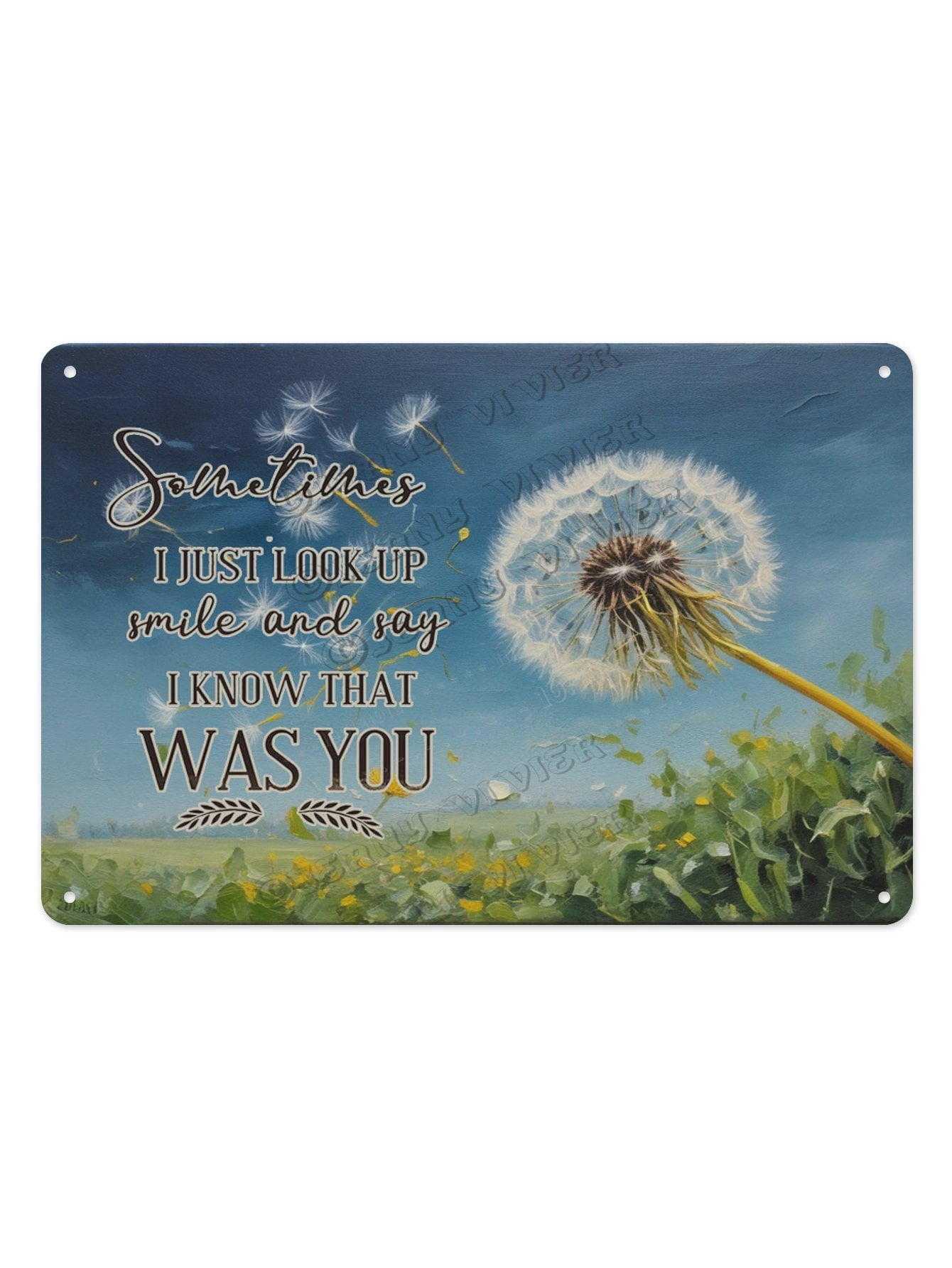 Antique Dandelion Aluminum Metal Sign, 12 x 16 Inches, Ideal for Your ...