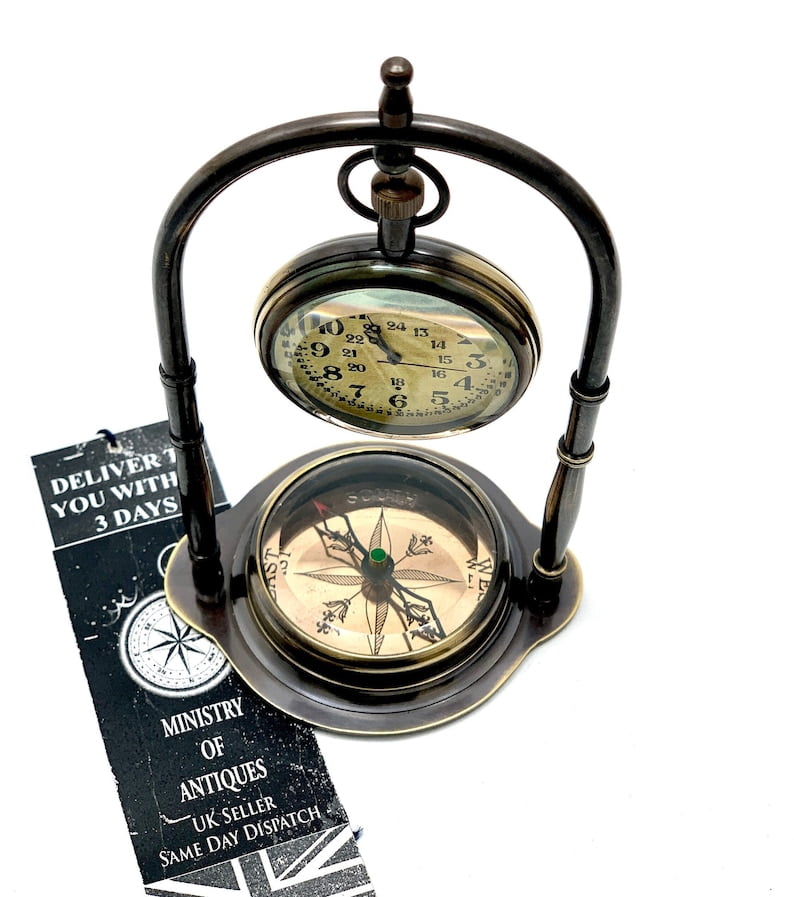 Antique Design Nautical Clock with Compass | Victoria London Solid ...