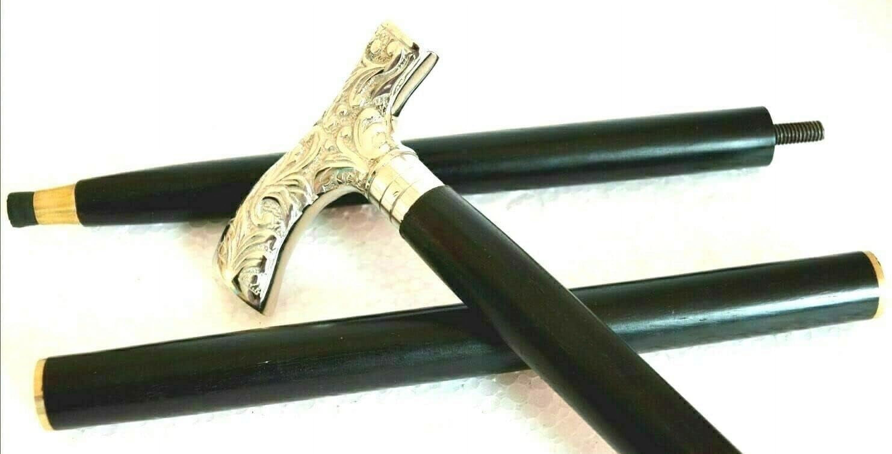 Antique Designer Walking Cane Vintage Victorian Style Solid Walking ...