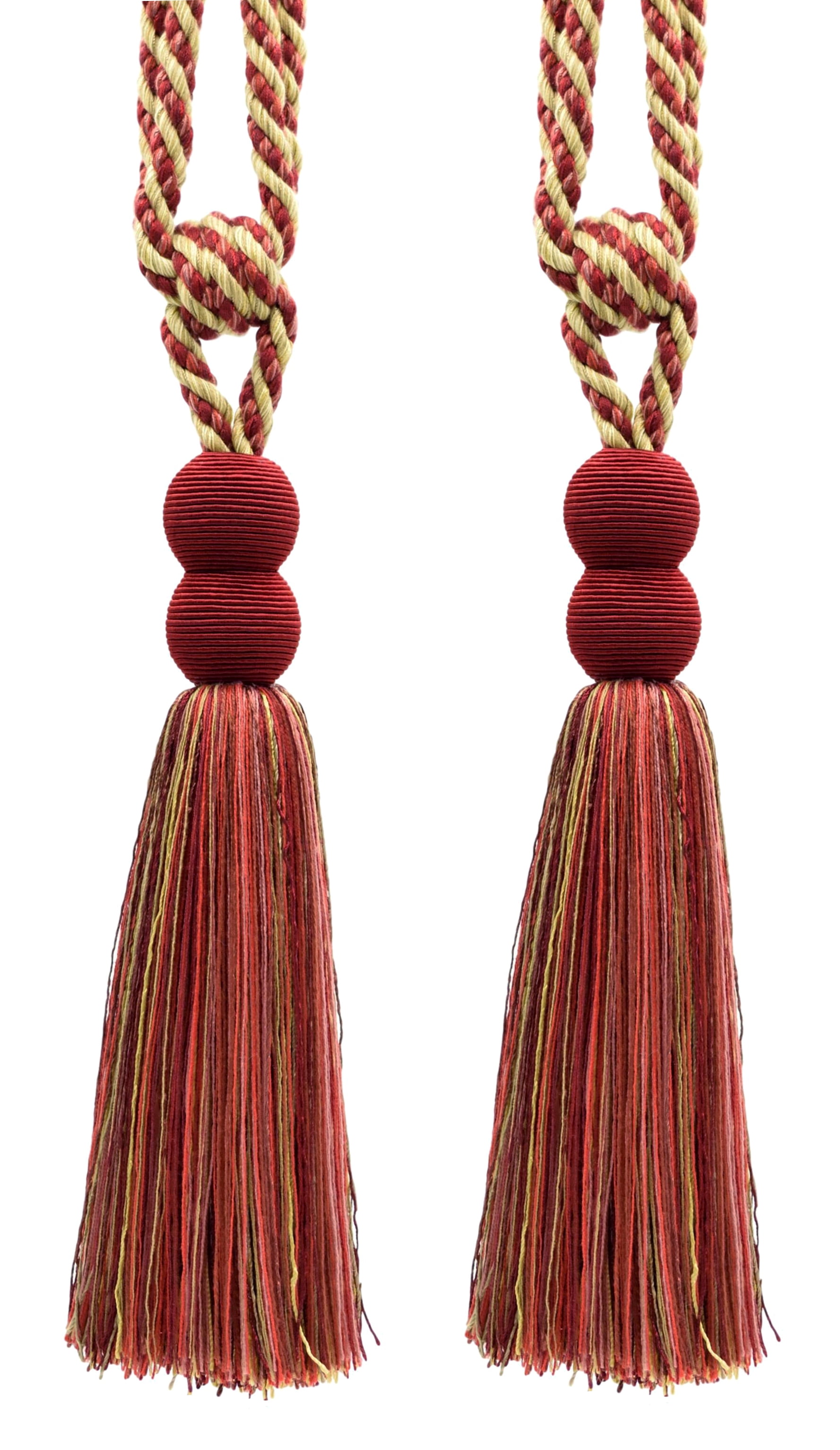 DECOPRO Contemporary, Modern Curtain & Drapery Tassel Tieback - Double ...