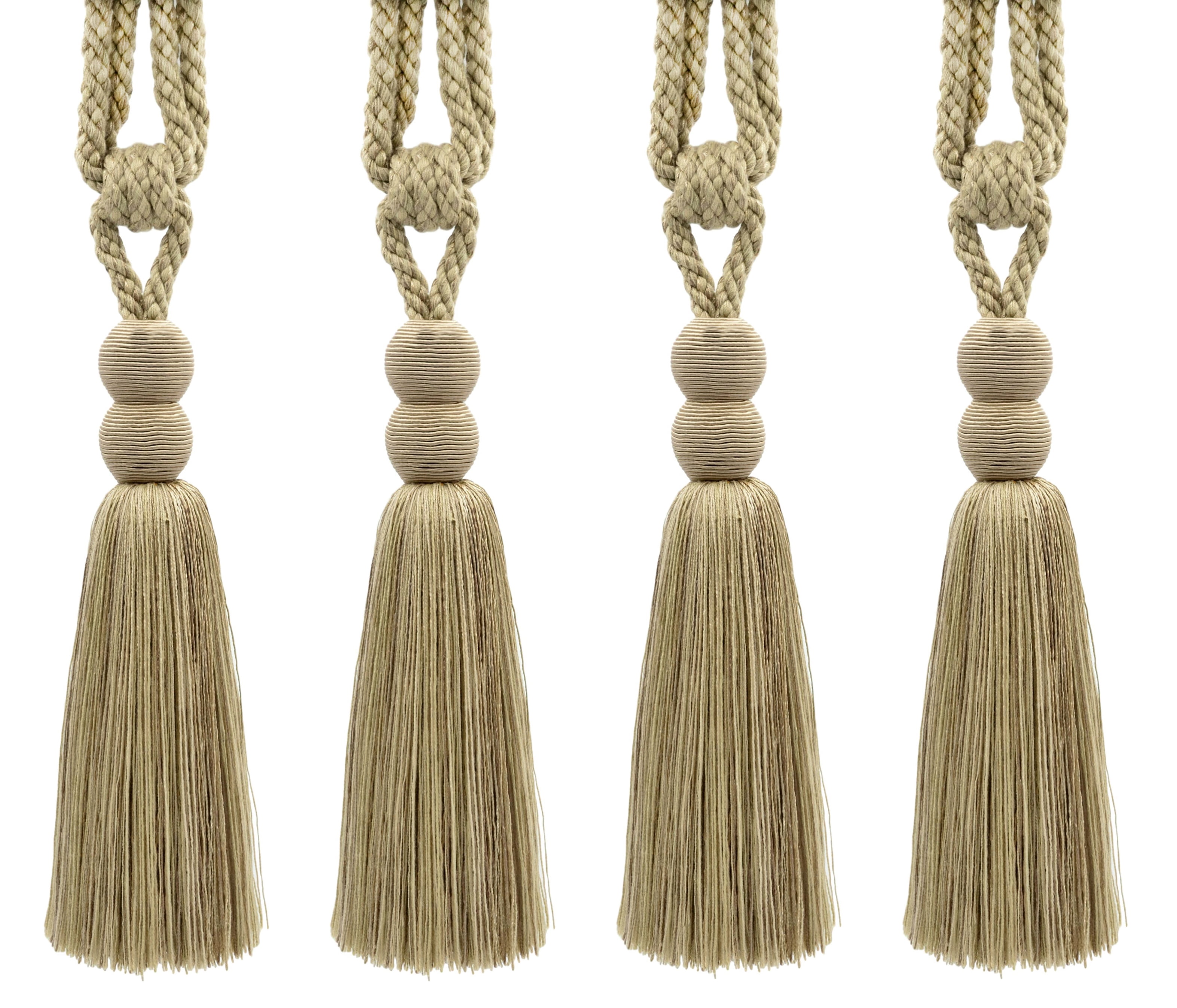 Antique Double Ball Head Curtain Tassel Tieback, Tassel Length 9 1/2 ...