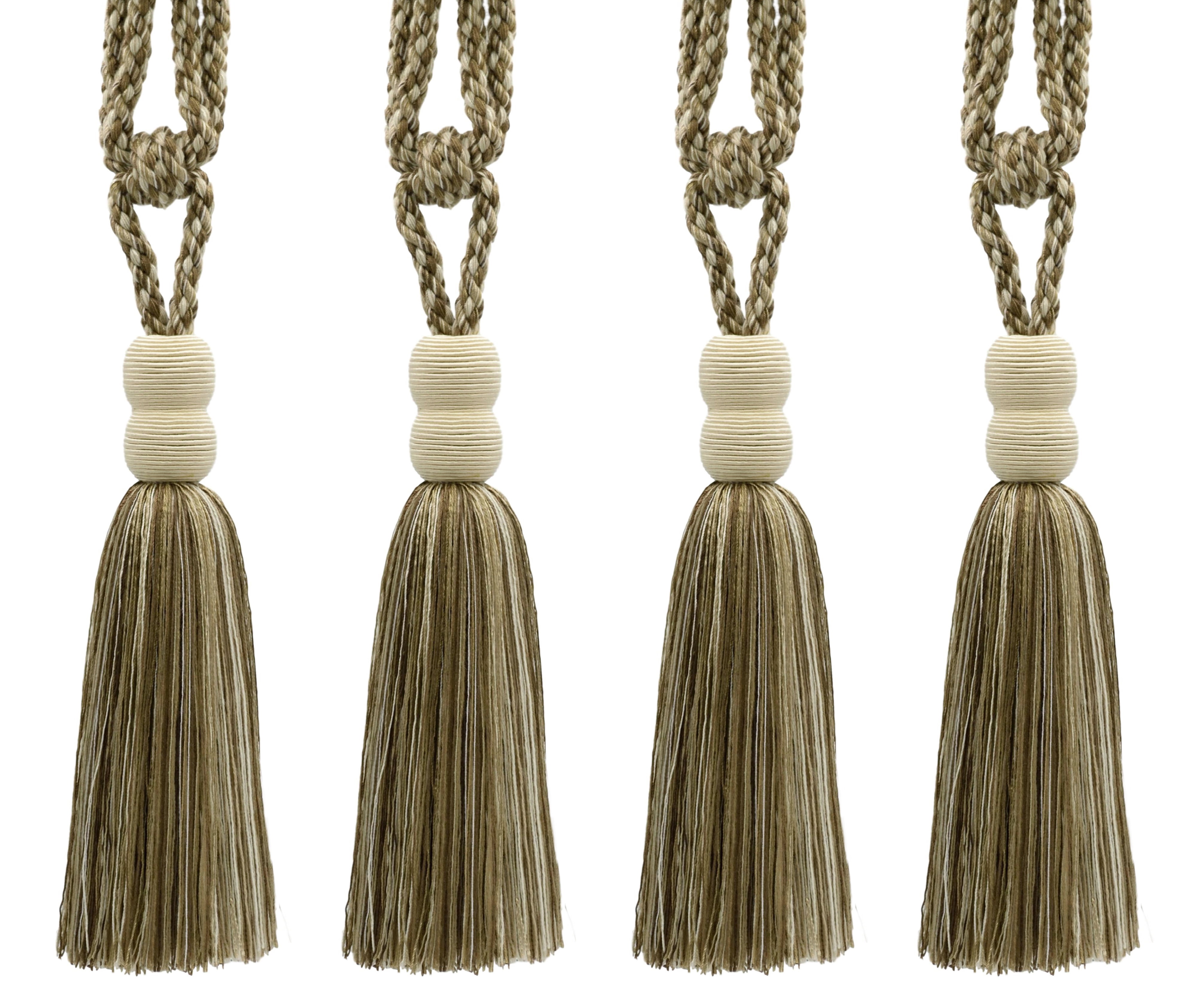 Antique Double Ball Head Curtain Tassel Tieback, Tassel Length 9 1/2 ...