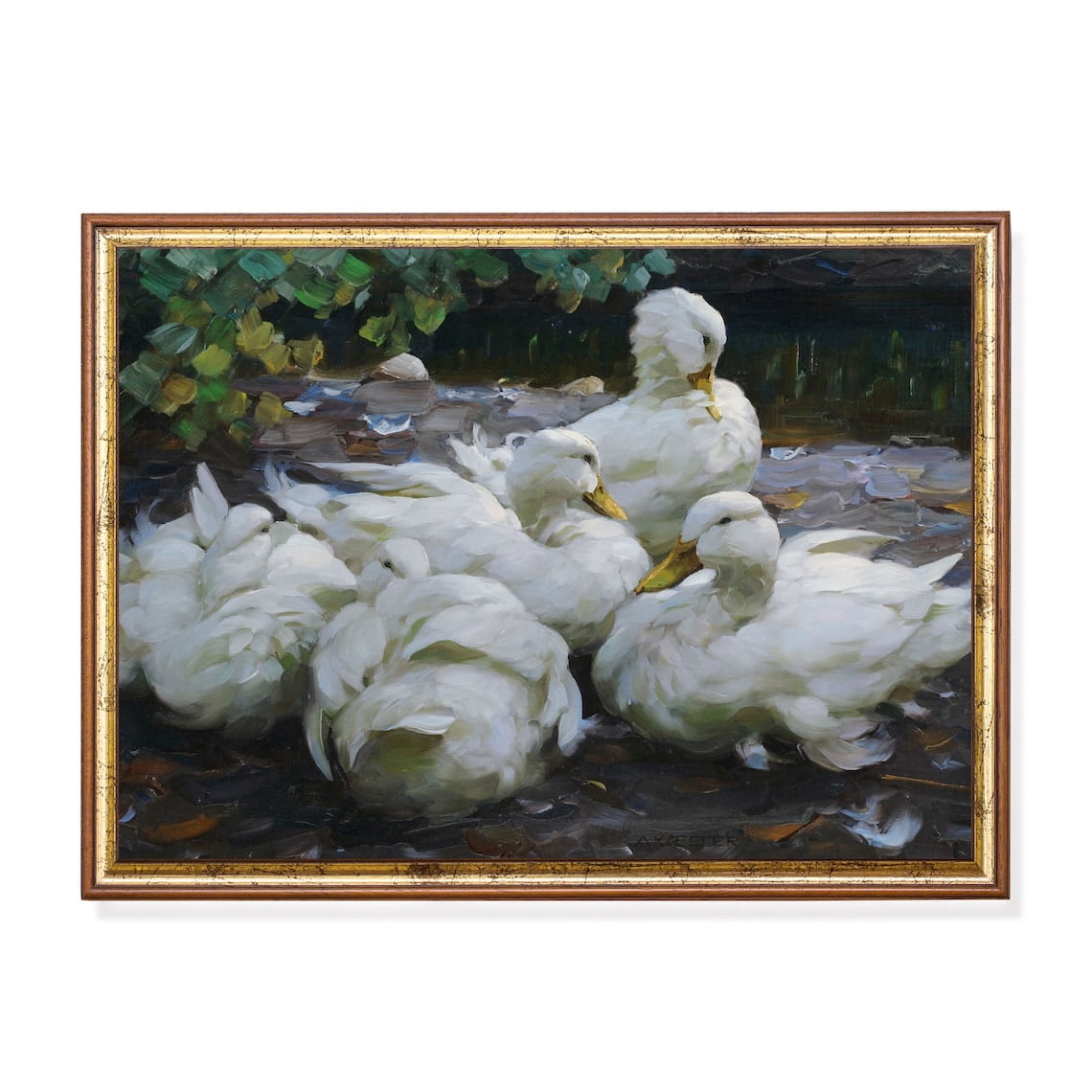 Antique Duck Rustic Farmhouse Animal Art Home Decor, 16x24 UNFRAMED - Walmart.com