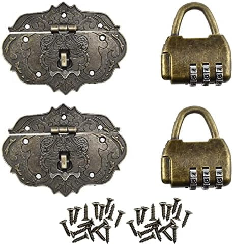 Antique Embossing Decorative Brass Hasp Clasp Latch and Password ...