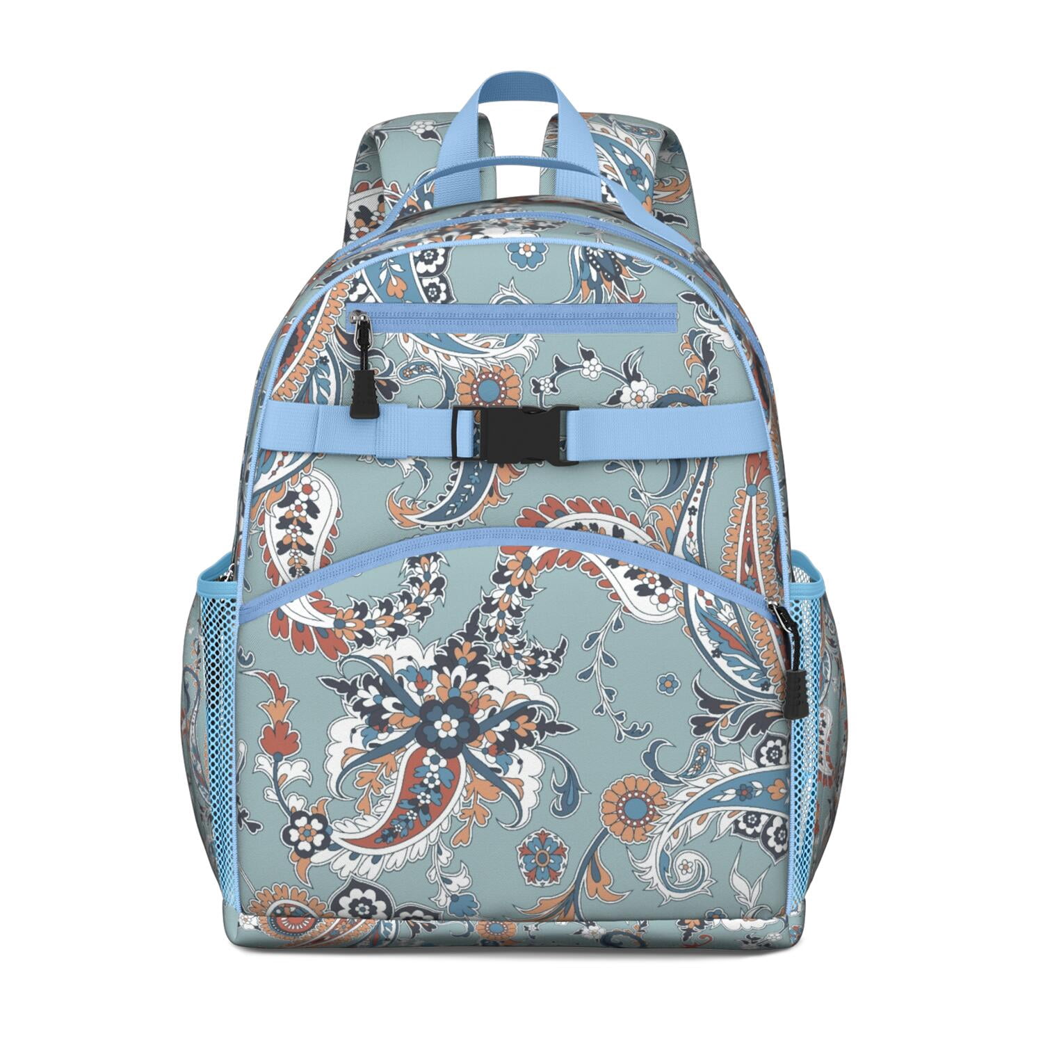 Antique Ethnic Paisley Backpack Spine-Protecting Design with Multiple ...