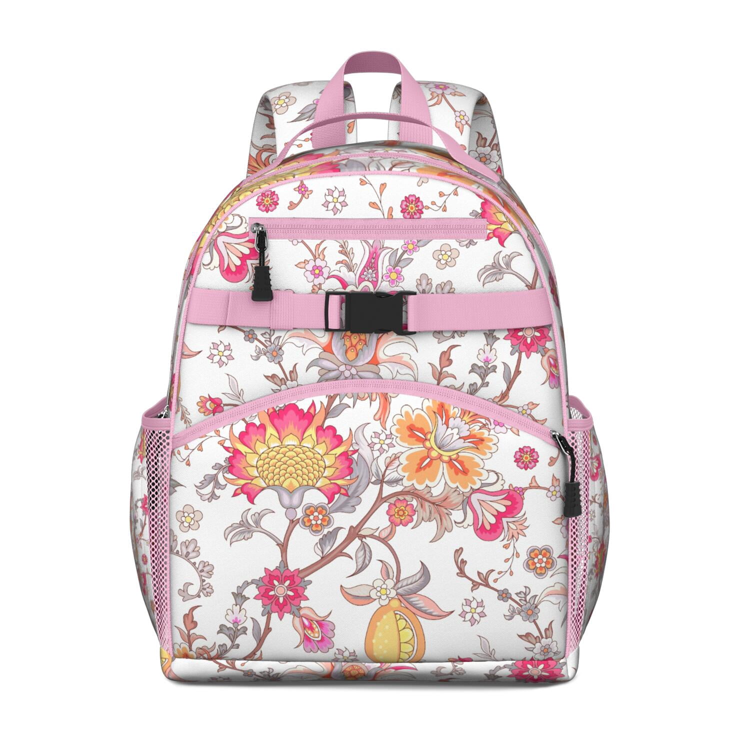 Antique Ethnic Paisley Backpack Spine-Protecting Design with Multiple ...