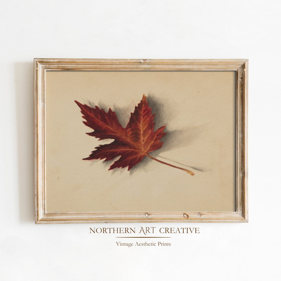 Antique Fall Botanical Leaf Wall Decor, Dining Room Autumn Wall Art ...