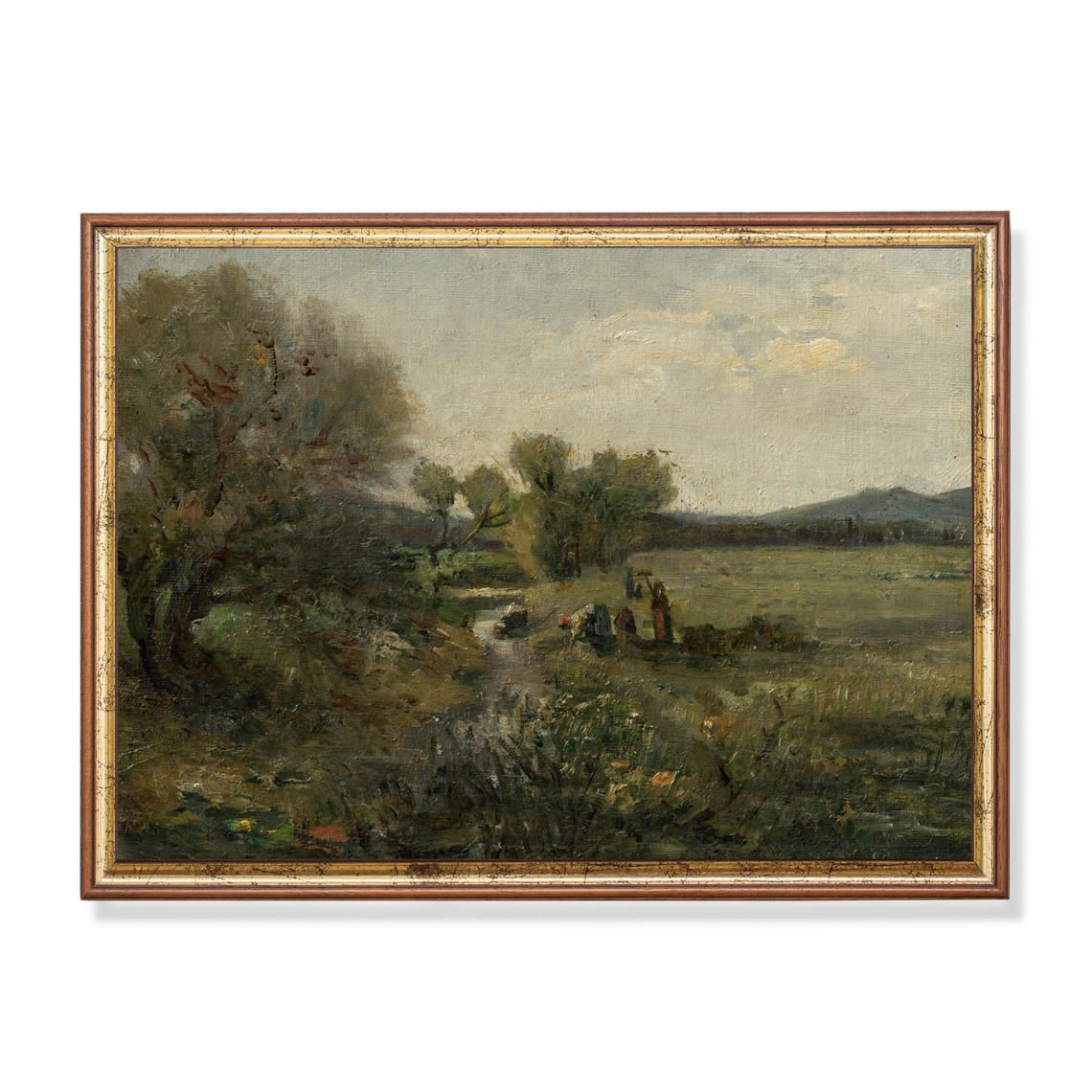 Antique Farmhouse Landscape Rustic Countryside Scene Home Decor, 8x12 ...