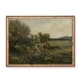 Antique Farmhouse Landscape Rustic Countryside Scene Unframed Paper ...