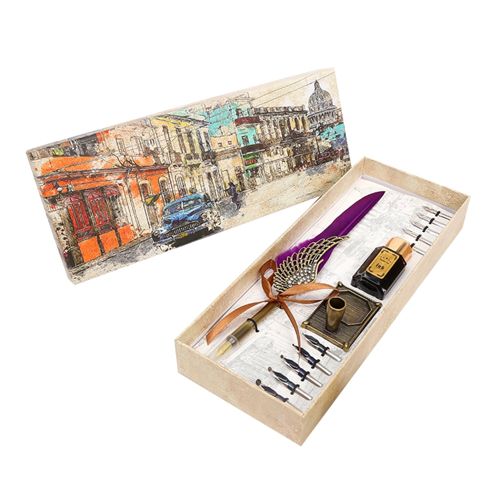 Antique Feather Pen Gothic Style Quill Pen Calligraphy Ink Pen Vintage ...