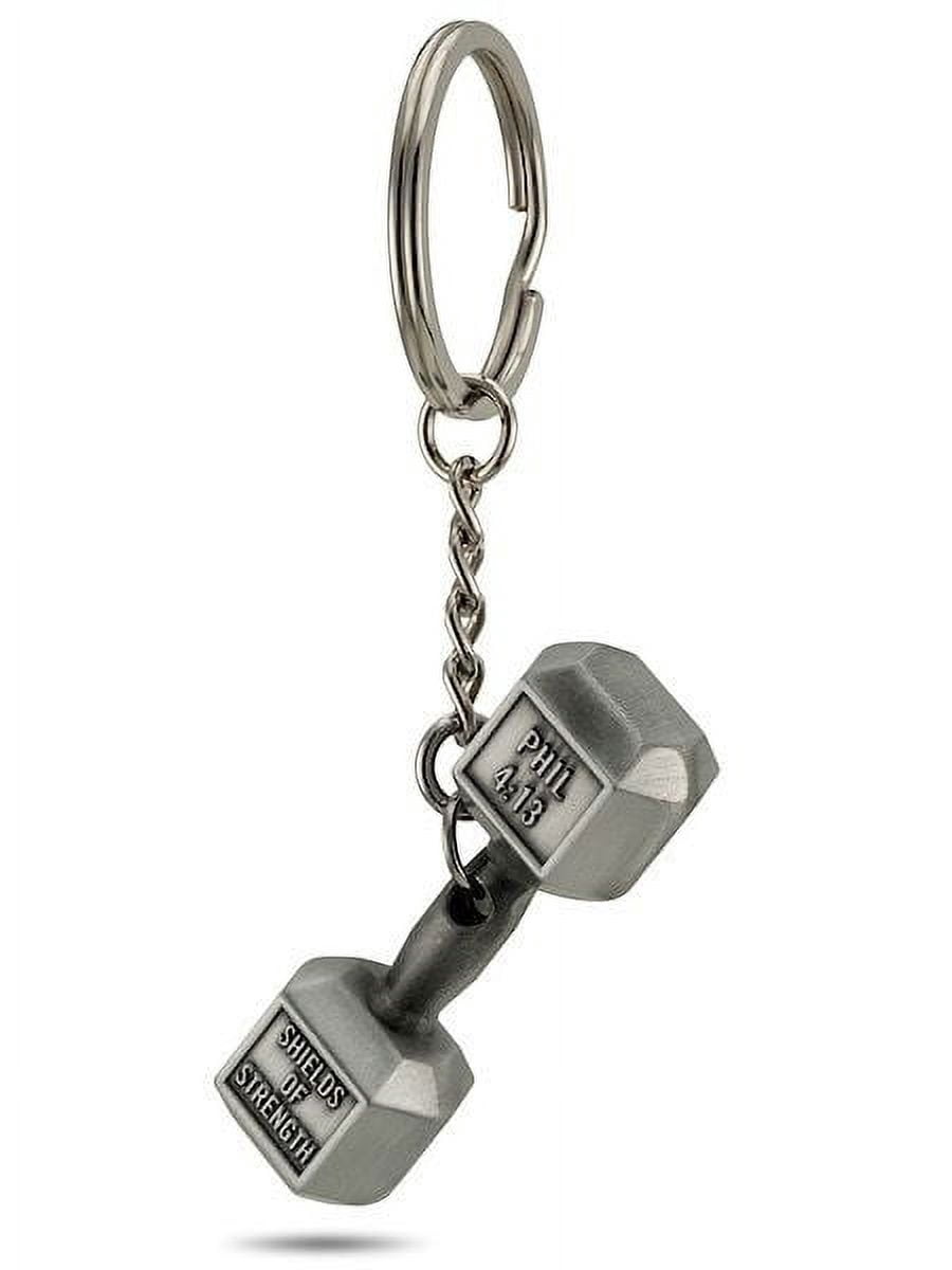 Antique Finish JUMBO Dumbbell Key Chain-Phil 4:13 by Shields of ...