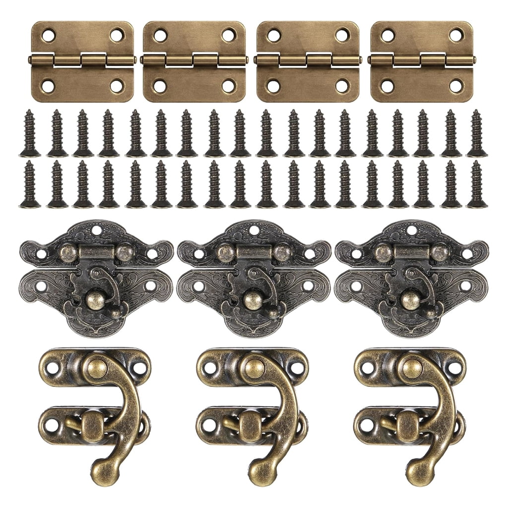 Antique Finish Metal Hinge and Set with Miniature Hinges & Screws ...