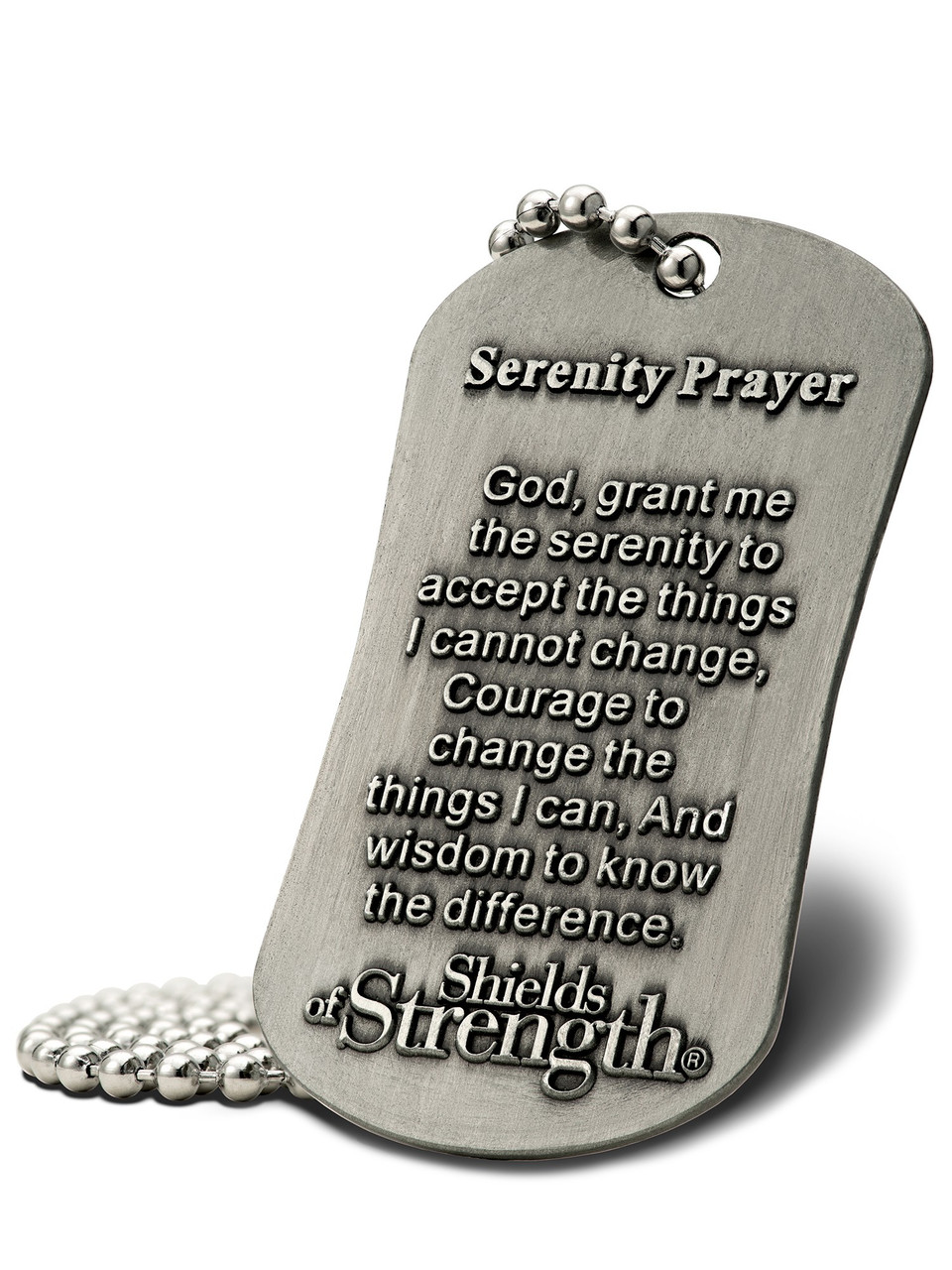 Antique Finish Serenity Prayer Dog Tag Necklace - Jeremiah 29:11 (4 ...