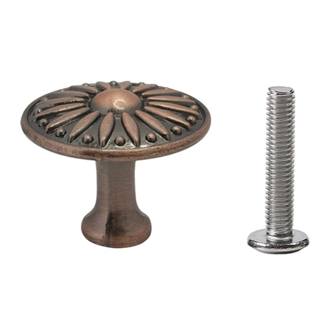 Antique Finish Single Hole Pull Knob Metal Drawer Handle Single Hole ...