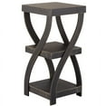 Antique Finish Twisted Side Tables - Distressed Black - Walmart.com