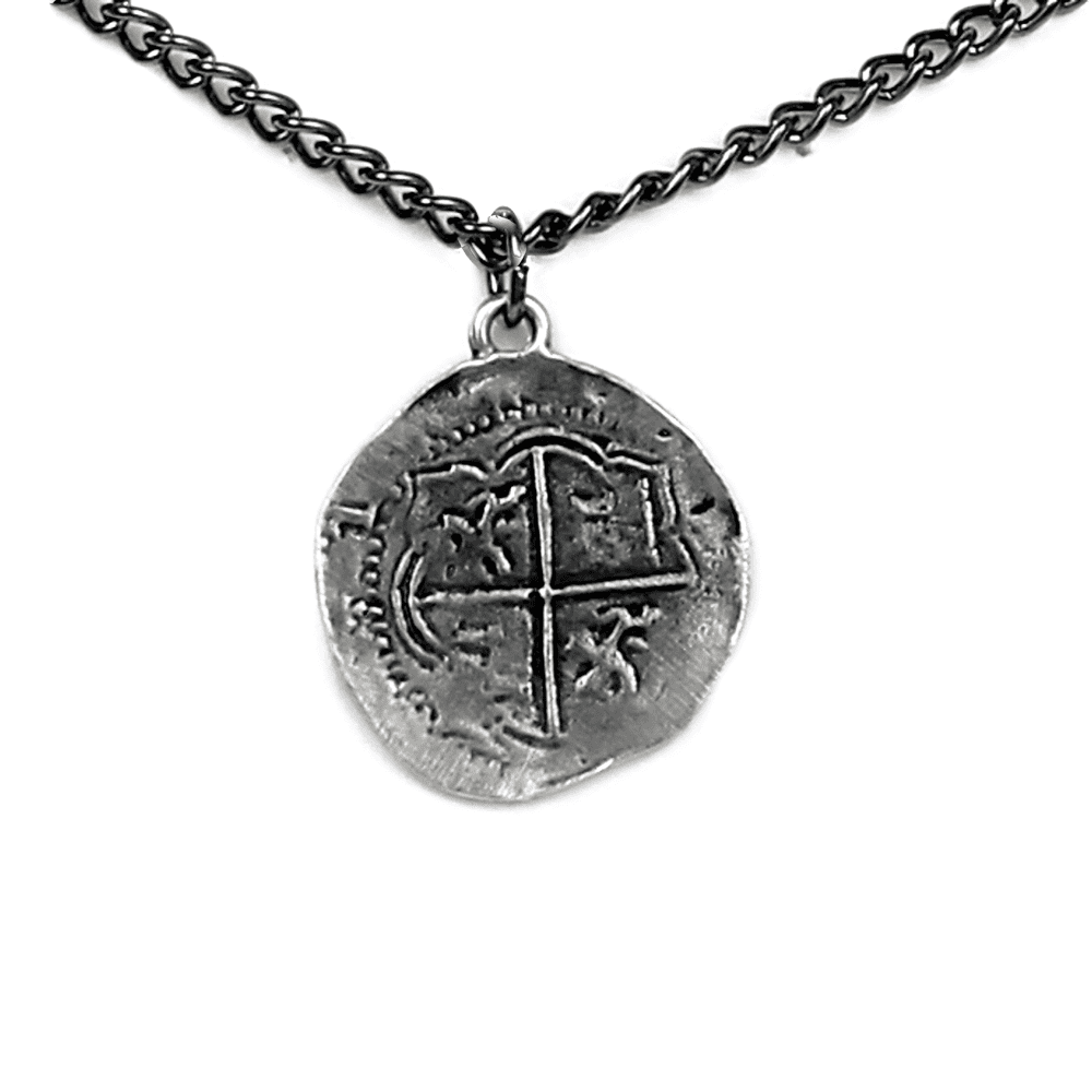 Antique Finished Pieces of Eight Coin Necklace Pewter Replica of ...