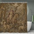 Antique Floral Woven Pattern Print Shower Curtain,Cloth Fabric ...