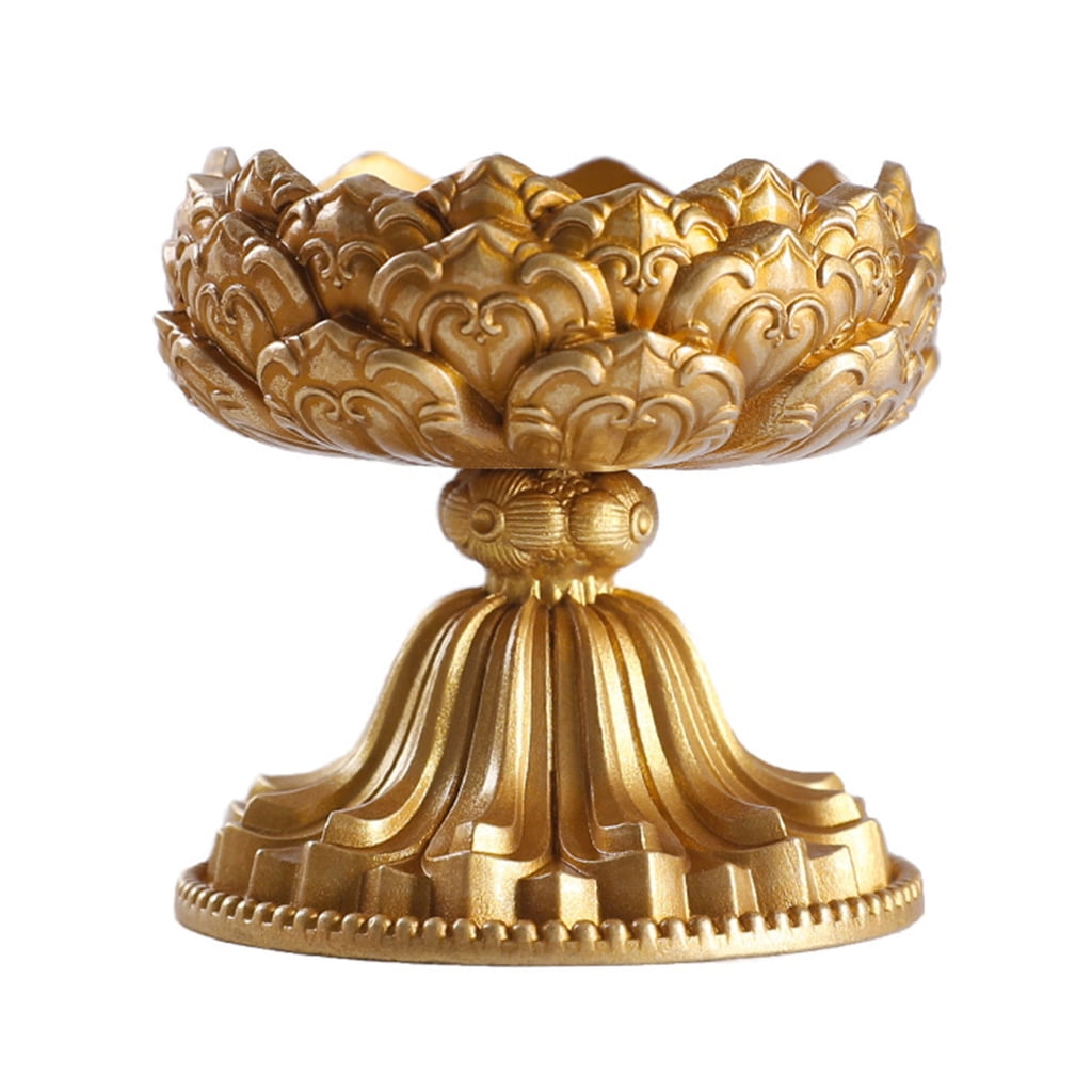 Antique Flower Brass Candle Holder Buddhist Candlestick Tibetan Table ...